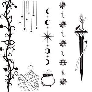 ACOTAR PNG Stencils - Etsy