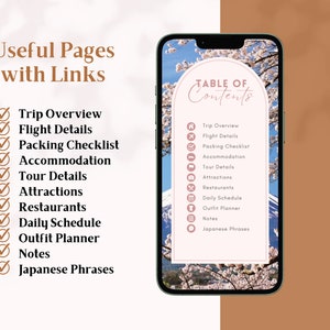 Editable Japan Travel Itinerary Template, Japan Spring Travel, Travel ...