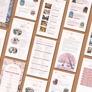 Editable Japan Travel Itinerary Template, Japan Spring Travel, Travel ...
