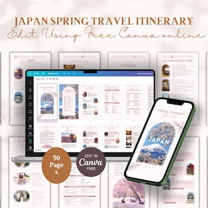 Editable Japan Travel Itinerary Template, Japan Spring Travel, Travel ...
