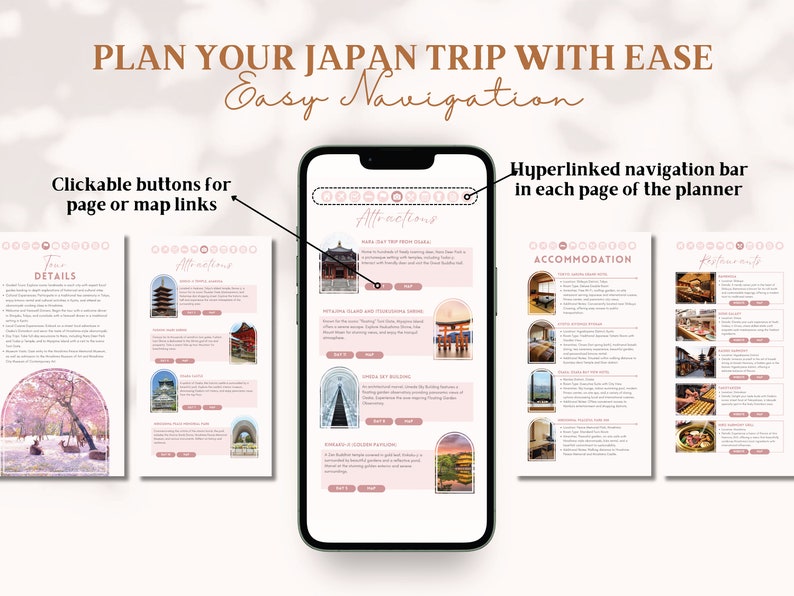 Editable Japan Travel Itinerary Template, Japan Spring Travel, Travel ...