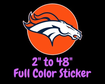 Denver Broncos Decal | Etsy