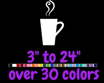 Coffee Cup Decal | Etsy