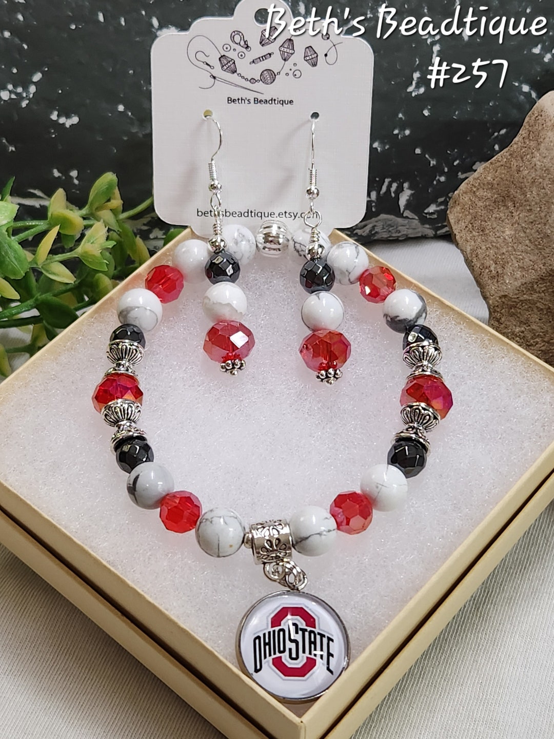 Ohio State Buckeyes Jewelry, OSU Stretch Bracelet, OSU Bracelet, Ohio ...