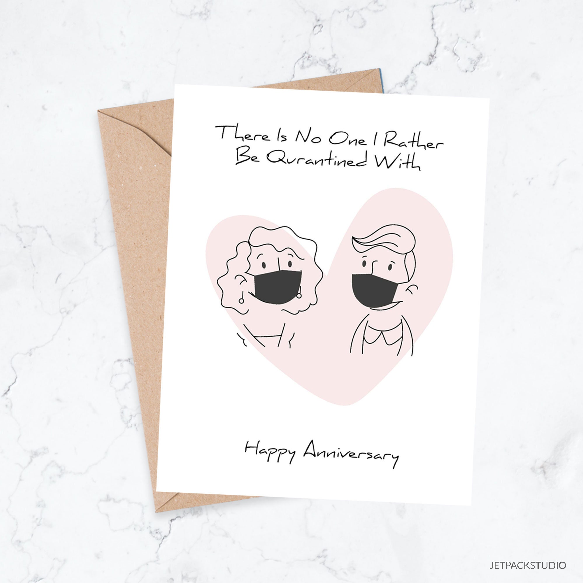 Printable Quarantine Anniversary Card, Funny Isolation Card, Social ...