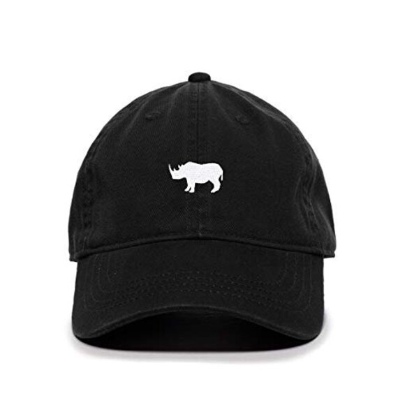 Rhino Baseball Cap Embroidered Cotton Adjustable Dad Hat - Etsy