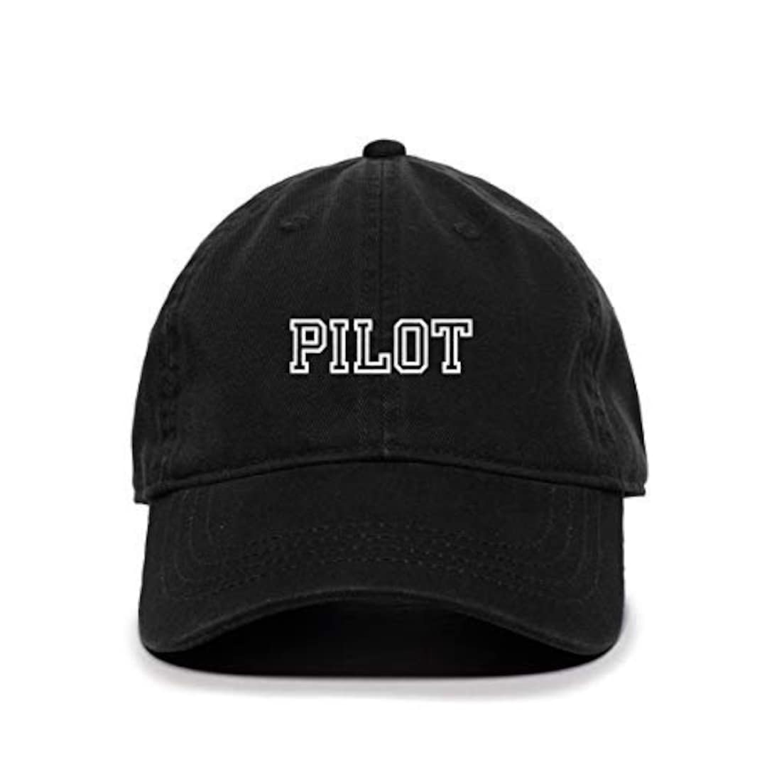 Pilot Baseball Cap Embroidered Cotton Adjustable Dad Hat - Etsy