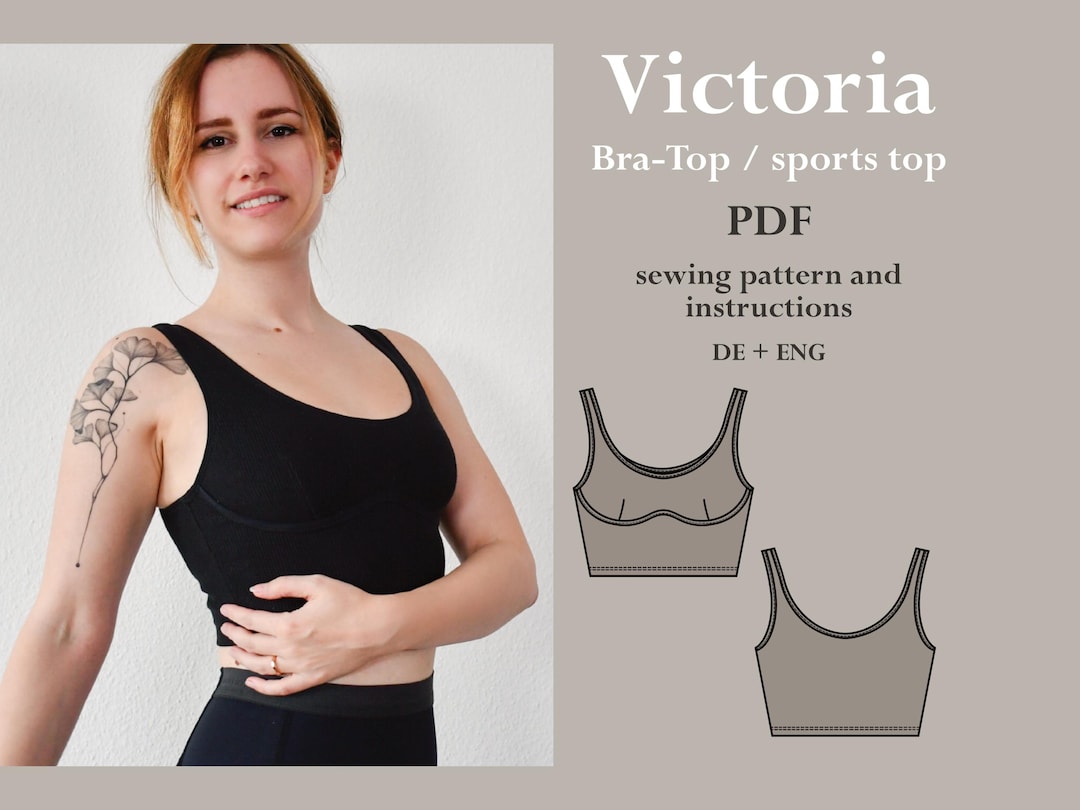 Bra-top Sports Top - Digital PDF Pattern With Sewing Instructions ...