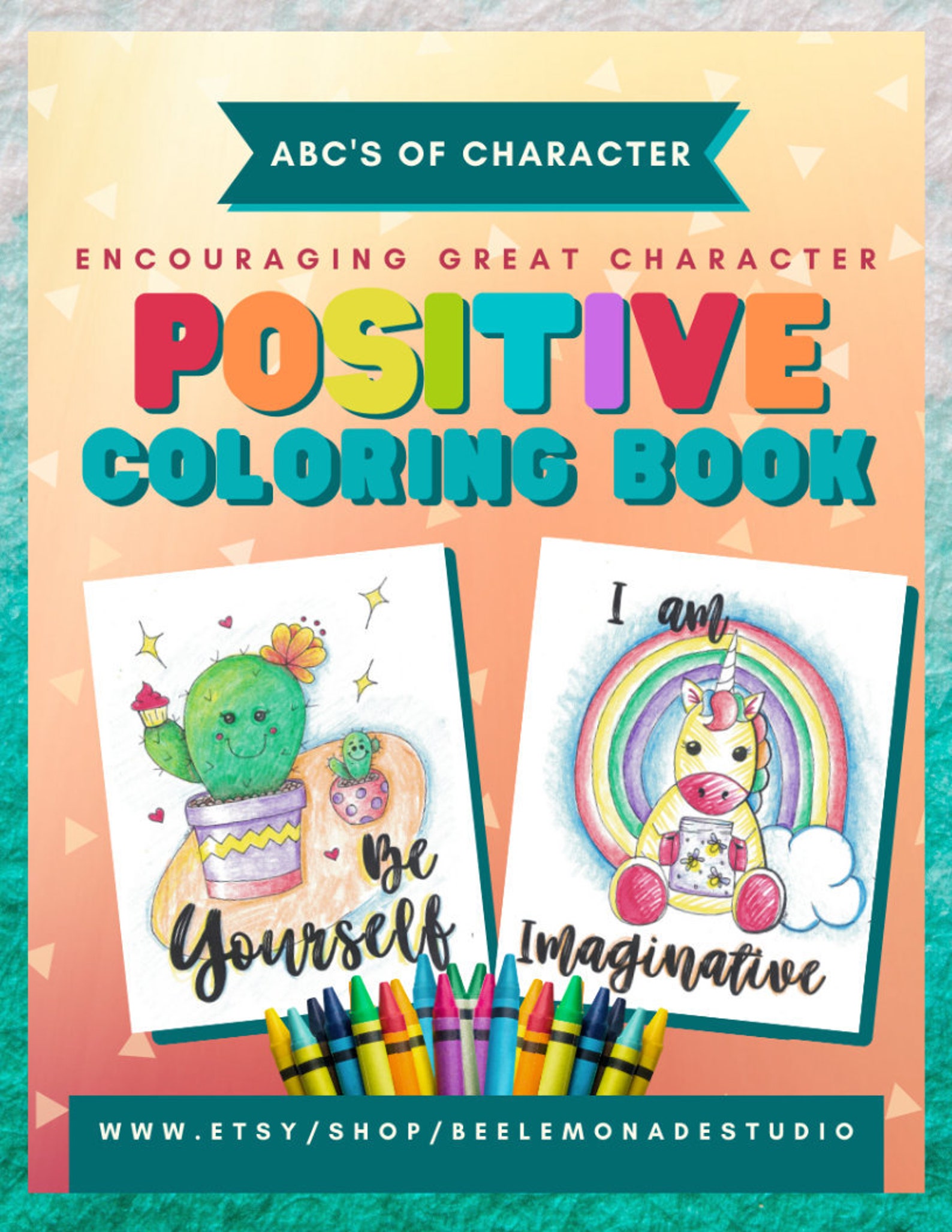 Coloring Book Encouraging Positive Character Traits - Etsy