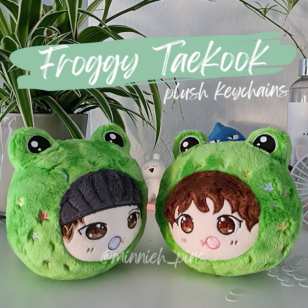 Bangtan Froggy Taekook Plush Keychains Bts - Etsy