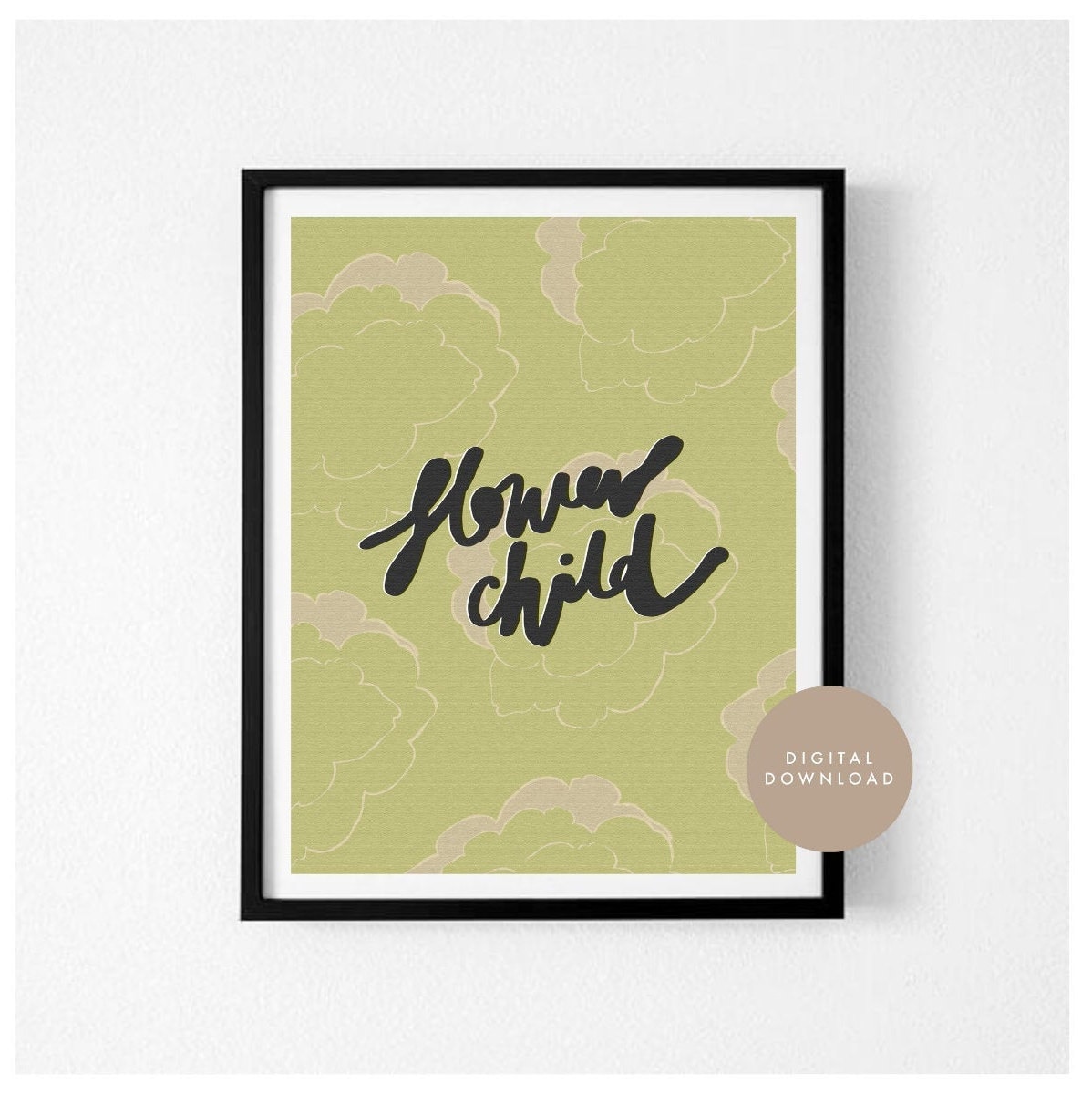 Printable Design flower Child Typography - Etsy