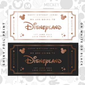 Personalised Surprise Disney Inspired Keepsake Gift Voucher, Disneyland ...