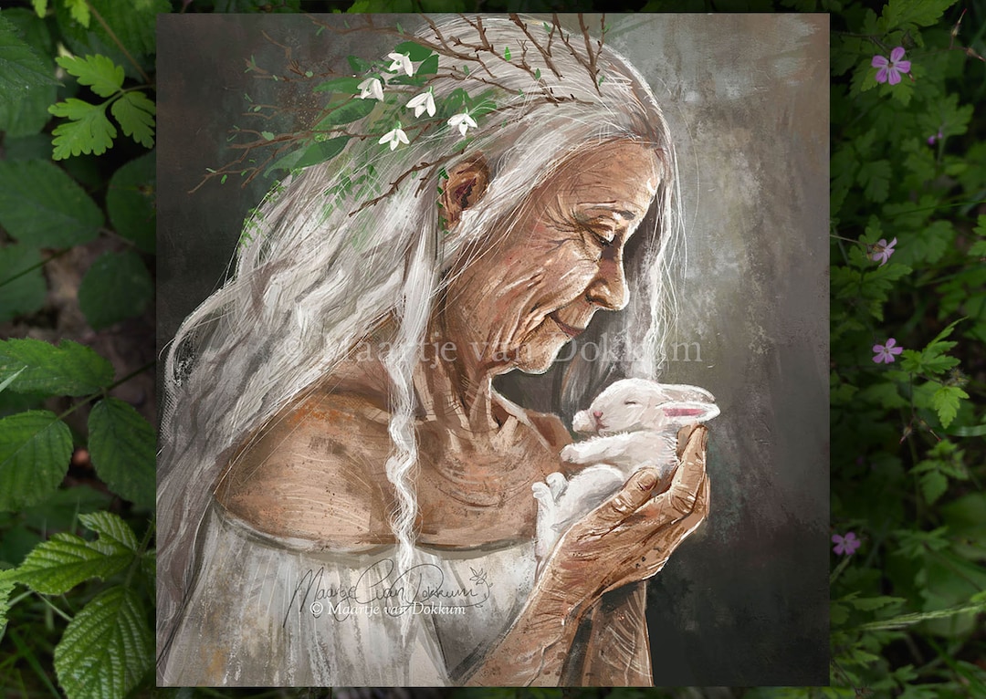 Limited Edition Big Poster Imbolc Crone Fantasy Art Printed on ...
