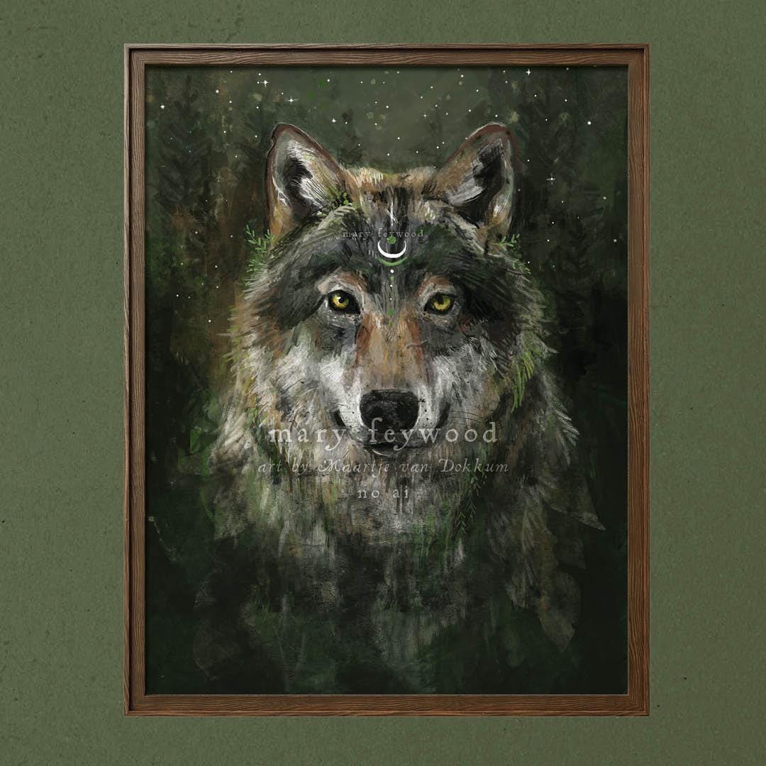 Poster - Forest Wolf - Witchy Art Printed on Sustainable Paper - Etsy