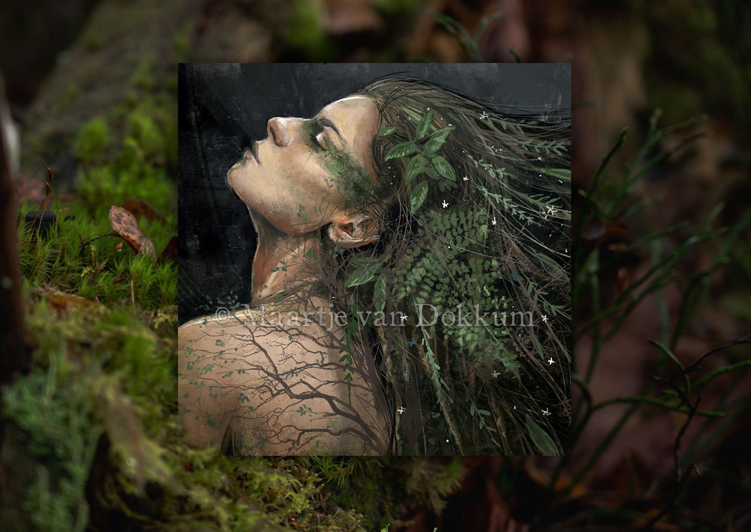 Card Earth Goddess Fantasy Art Print on Sustainable Paper - Etsy