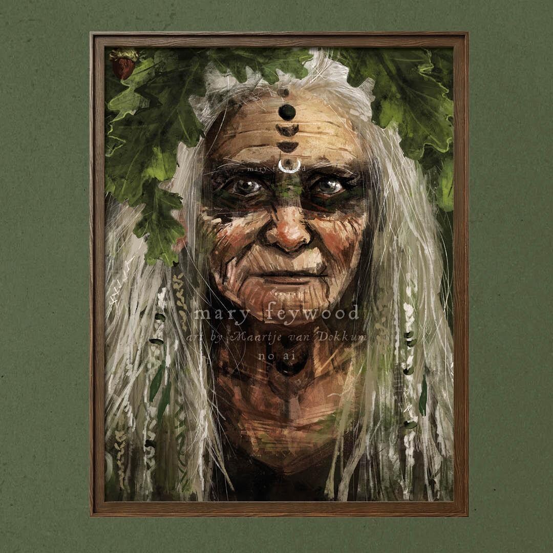 Poster - Forest Crone Shaman - Witchy Art Printed on Sustainable Paper ...