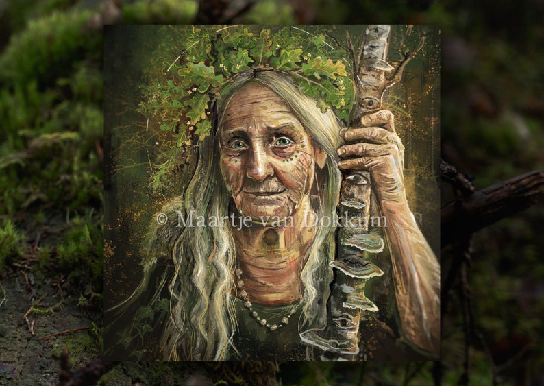 Poster Forest Queen Fantasy Art Printed on Sustainable - Etsy