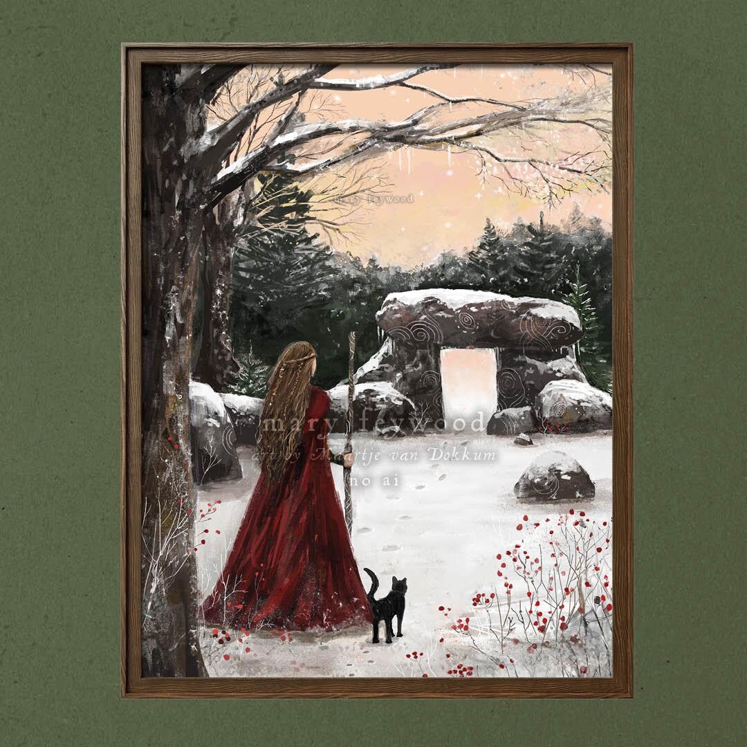 Poster - the Winter Ways - Yule Art Printed on Sustainable Paper - Etsy