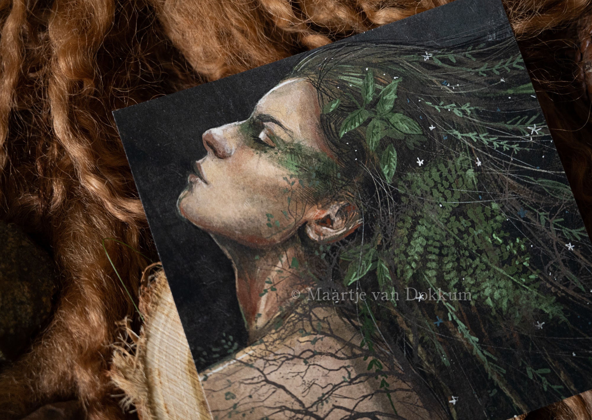 Card Earth Goddess Fantasy Art Print on Sustainable Paper - Etsy
