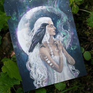 Card - Mene Moon Goddess - Witchy Art Print on Sustainable Paper - Etsy