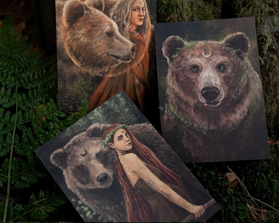 Set - Bear Witches - Shaman Art on Sustainable Paper - Etsy