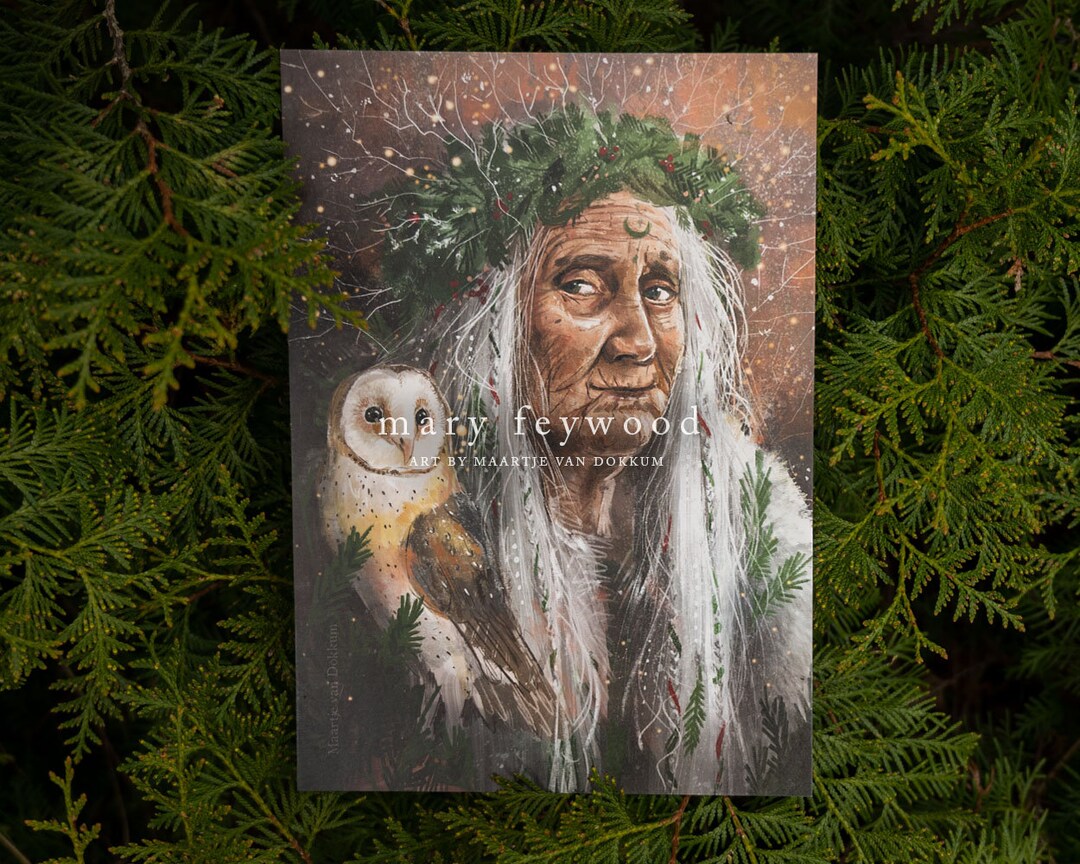 Limited Edition Poster the Yule Snow Crone Witchy Art Printed on Eco ...