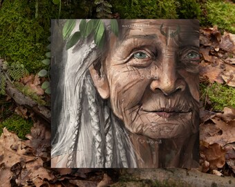 Card Mene Moon Goddess Witchy Art Print on Sustainable Paper - Etsy UK