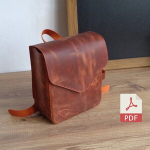 Leather Small Backpack PDF Pattern | Small Bag Pdf | Mini Bag Template ...
