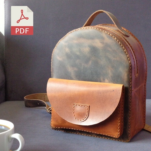 Leather Mini Woman Backpack PDF Pattern Small Backpack PDF - Etsy