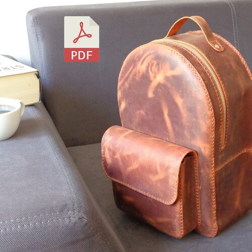 Leather Classic Backpack PDF Pattern Handmade Leather - Etsy