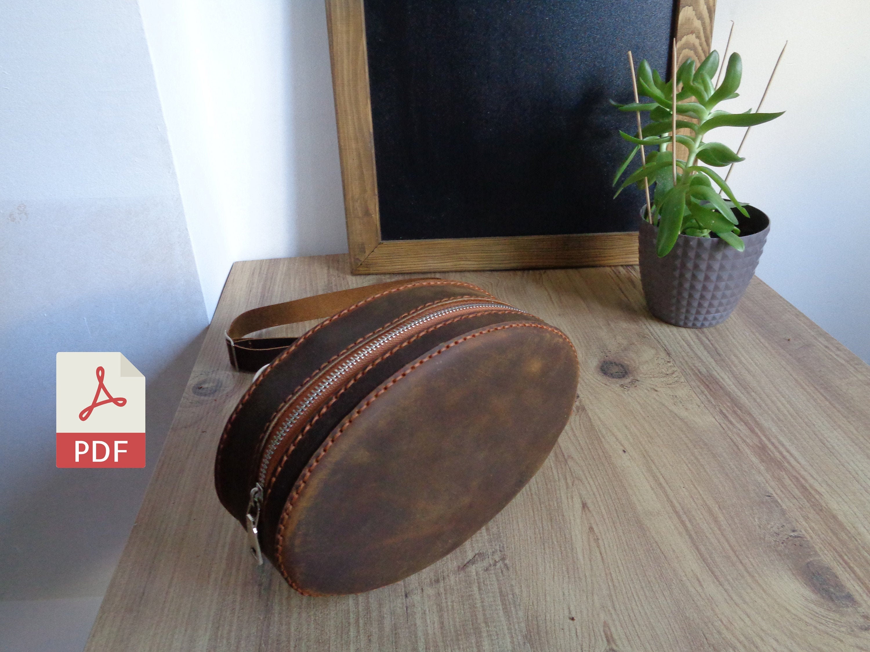 Leather Oval Crossbody Bag PDF Pattern | DIY Template - Etsy