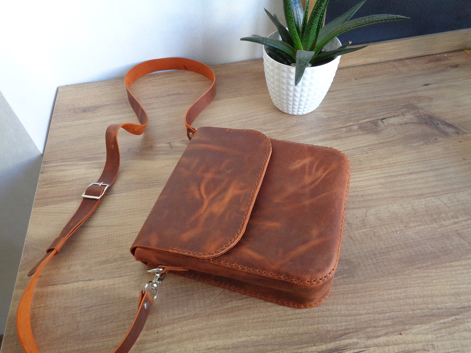 Leather Messenger Bag PDF Pattern Man Messenger Bag Woman | Etsy