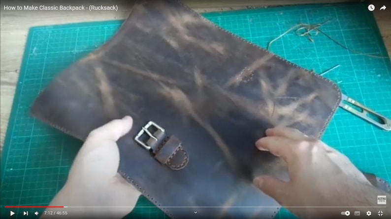 Leather Classic Backpack PDF Pattern Handmade Leather - Etsy