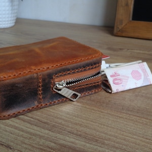 Leather Small Zipper Belt Pouch | Leather Mini Belt Bag | Tiny Leather ...