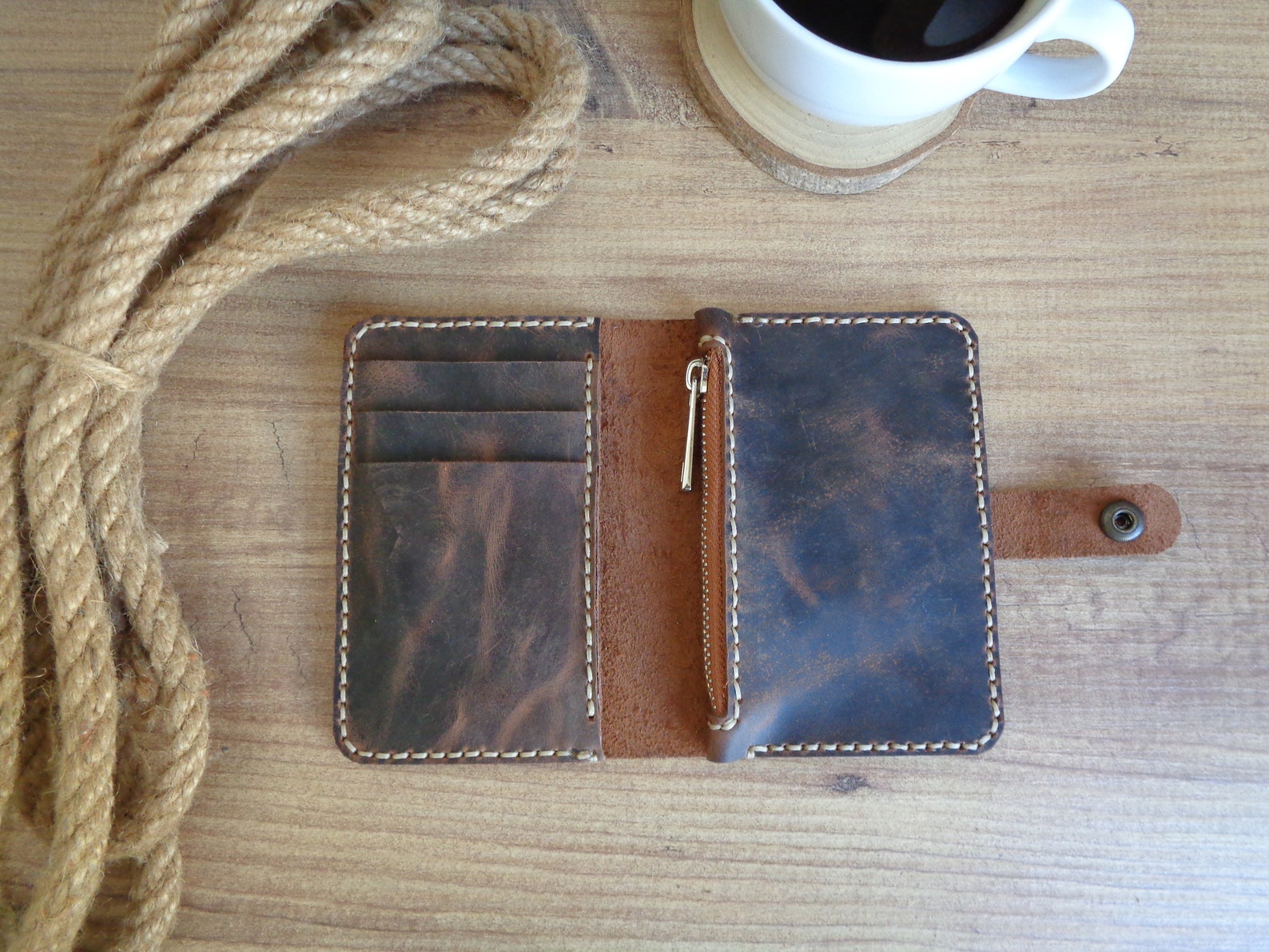 Leather Vertical Zipper Wallet PDF Pattern Card Wallet - Etsy