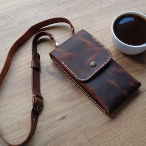 Leather 2 in 1 Phone Holster and Neck Pattern | Belt Phone Case ...