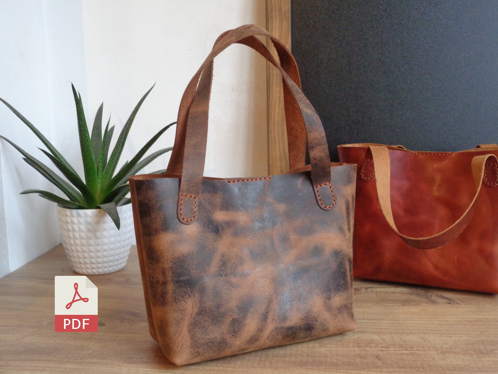 Leather Mini Tote Bag PDF Pattern Handbag PDF Template - Etsy