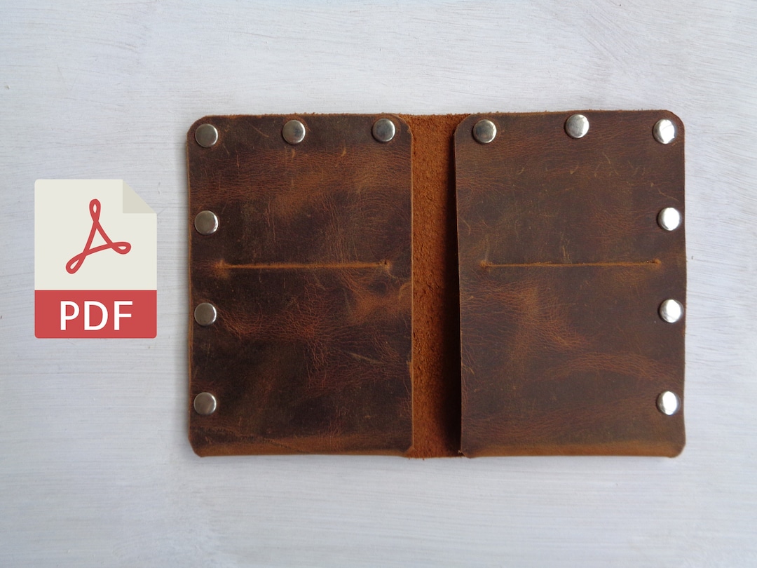 Leather Card Wallet Template | DIY No-sew Bifold Pattern (PDF) - Etsy
