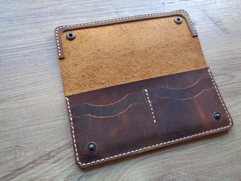 Leather Trucker Wallet PDF Pattern Leather Long Wallet Pdf - Etsy