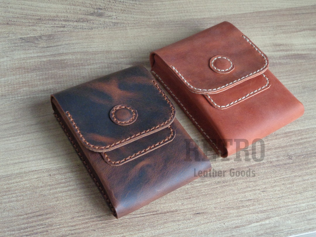 Leather Retro Style Belt Pouch | Leather Belt Wallet | Mini Money ...