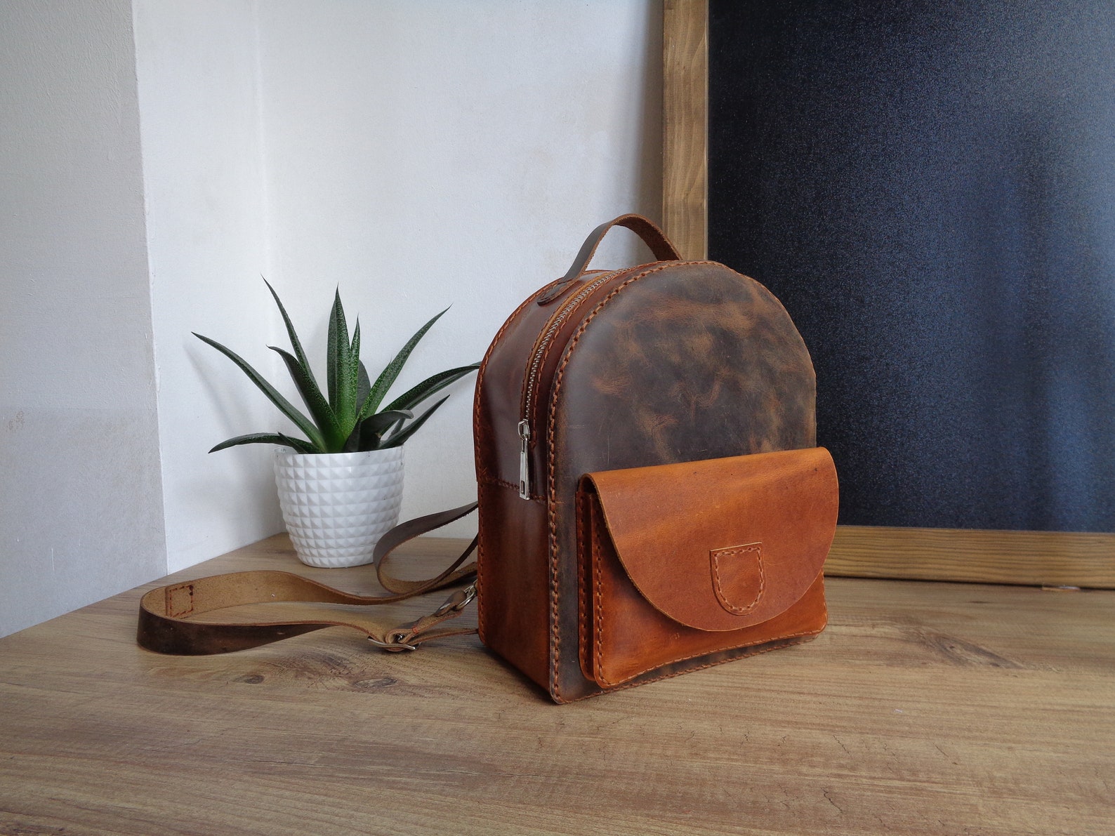 Leather Mini Woman Backpack PDF Pattern | Small Backpack PDF Template ...