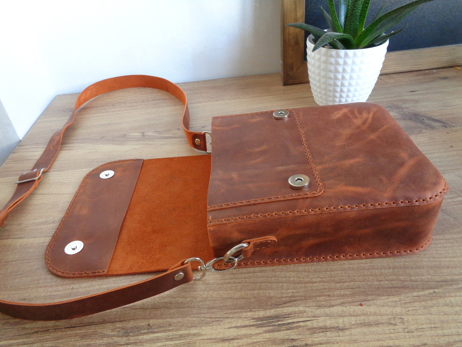 Leather Messenger Bag PDF Pattern Man Messenger Bag Woman - Etsy