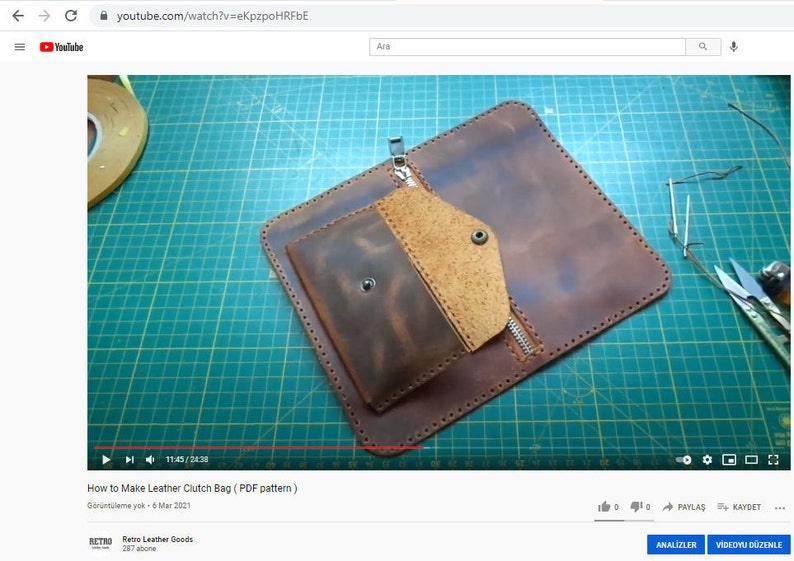 Leather Clutch Bag Pattern Clutch Template Pdf Leather Bag | Etsy