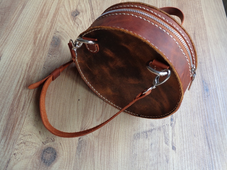 Leather Circle Bag Pattern Round Bag Template Pdf Leather - Etsy