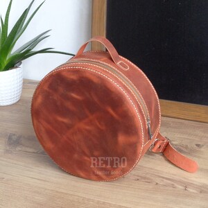 Leather Round Woman Backpack PDF Pattern | Circle Backpack PDF Template ...