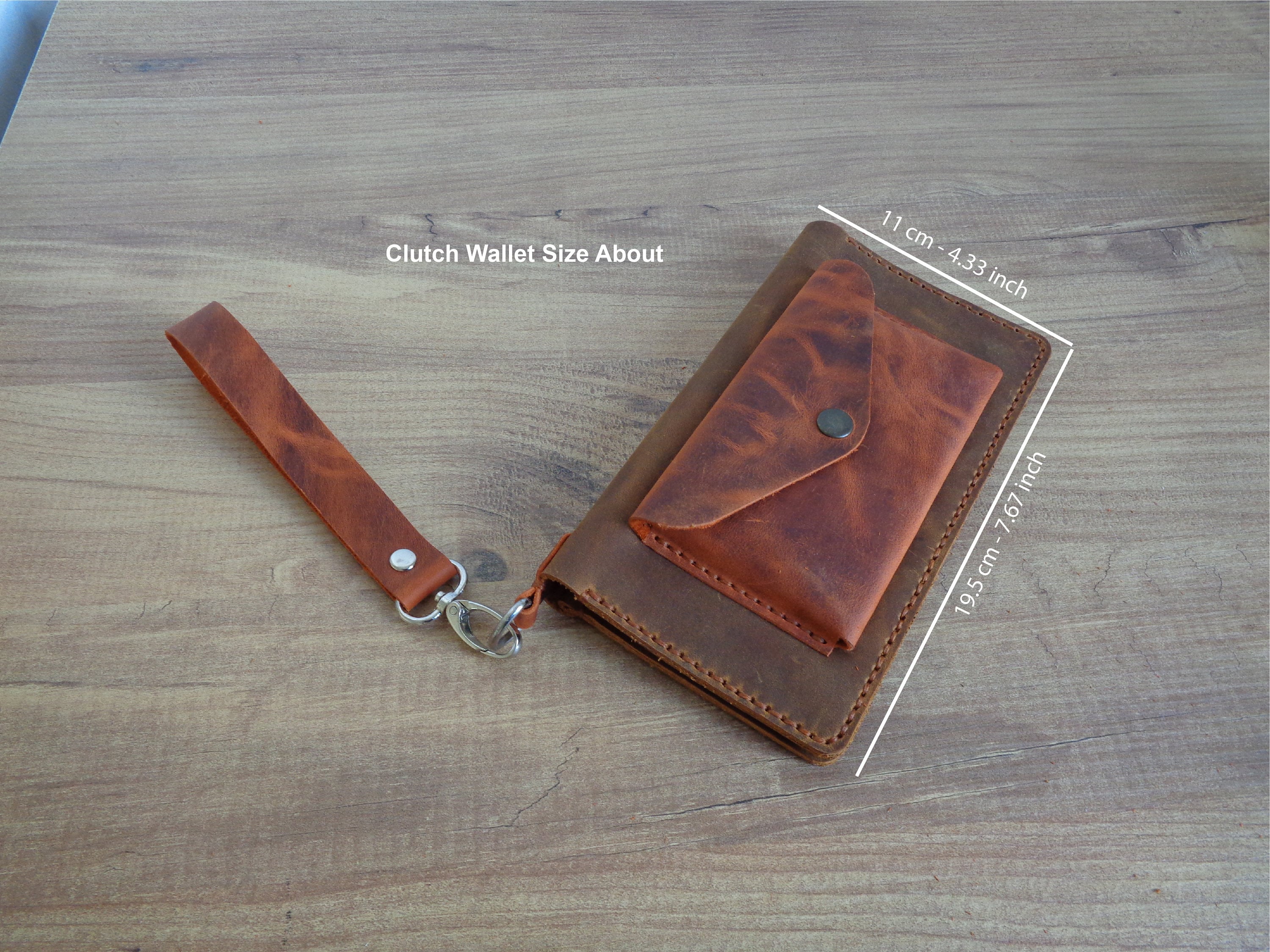 Leather Clutch Wallet PDF Pattern | Digital Leather Template | Leather ...