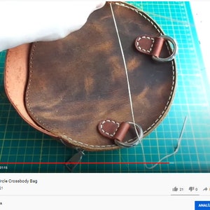 Leather Circle Bag Pattern | Round Crossbody Template (PDF) - Etsy