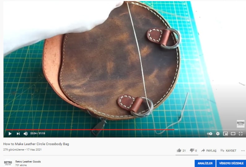 Leather Circle Bag Pattern Round Bag Template Pdf Leather - Etsy