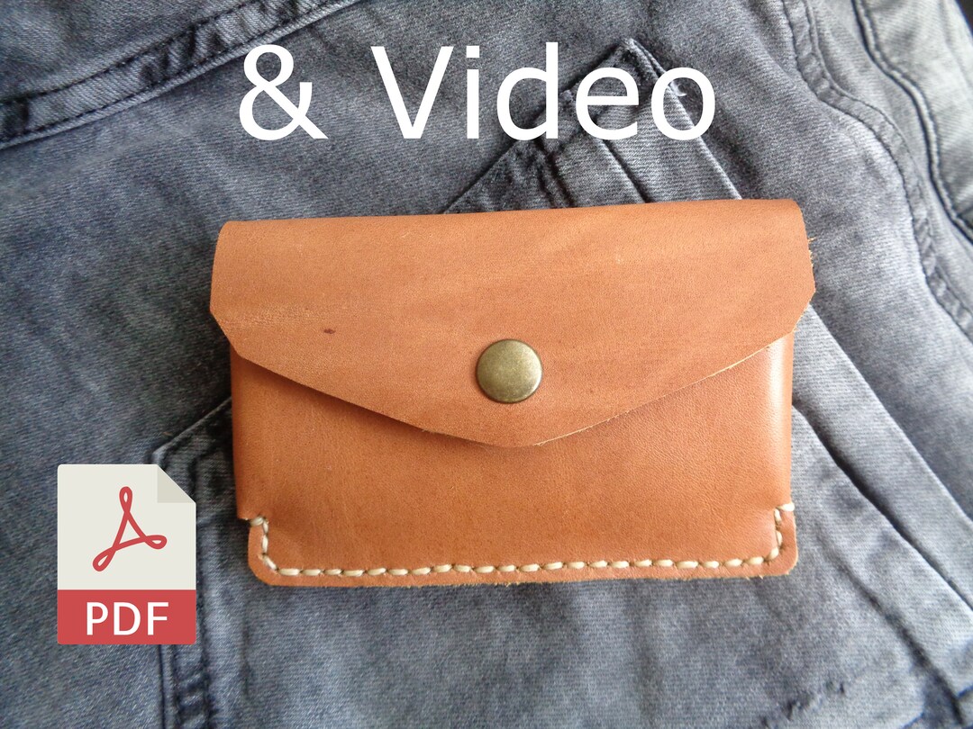 Leather Mini Card Wallet Pattern | A4 Format + Letter Format | With ...