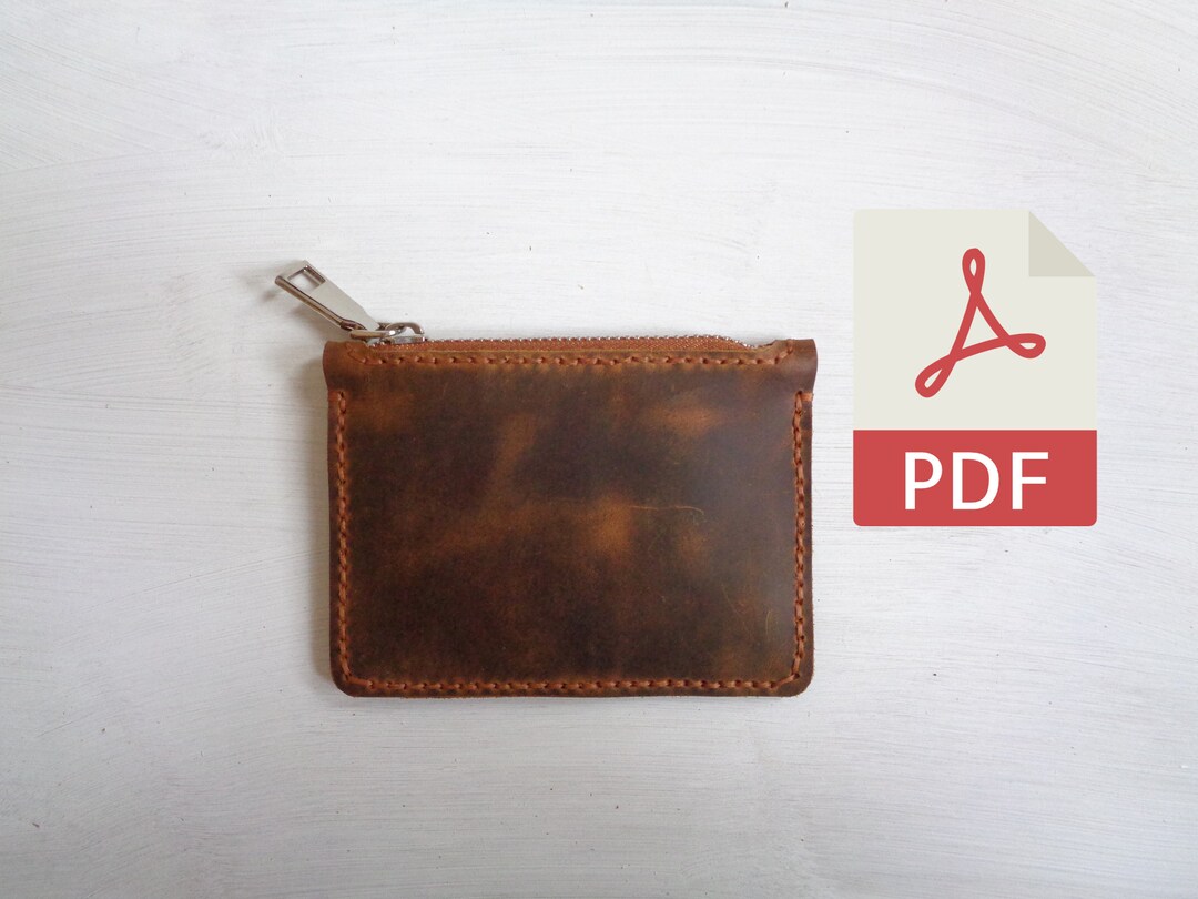 Leather Zipper Coin Purse PDF Pattern | DIY Template - Etsy